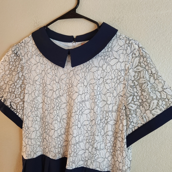 Modcloth | Dresses | Modcloth Lace Peter Pan Collar Retro Pinup Dress ...